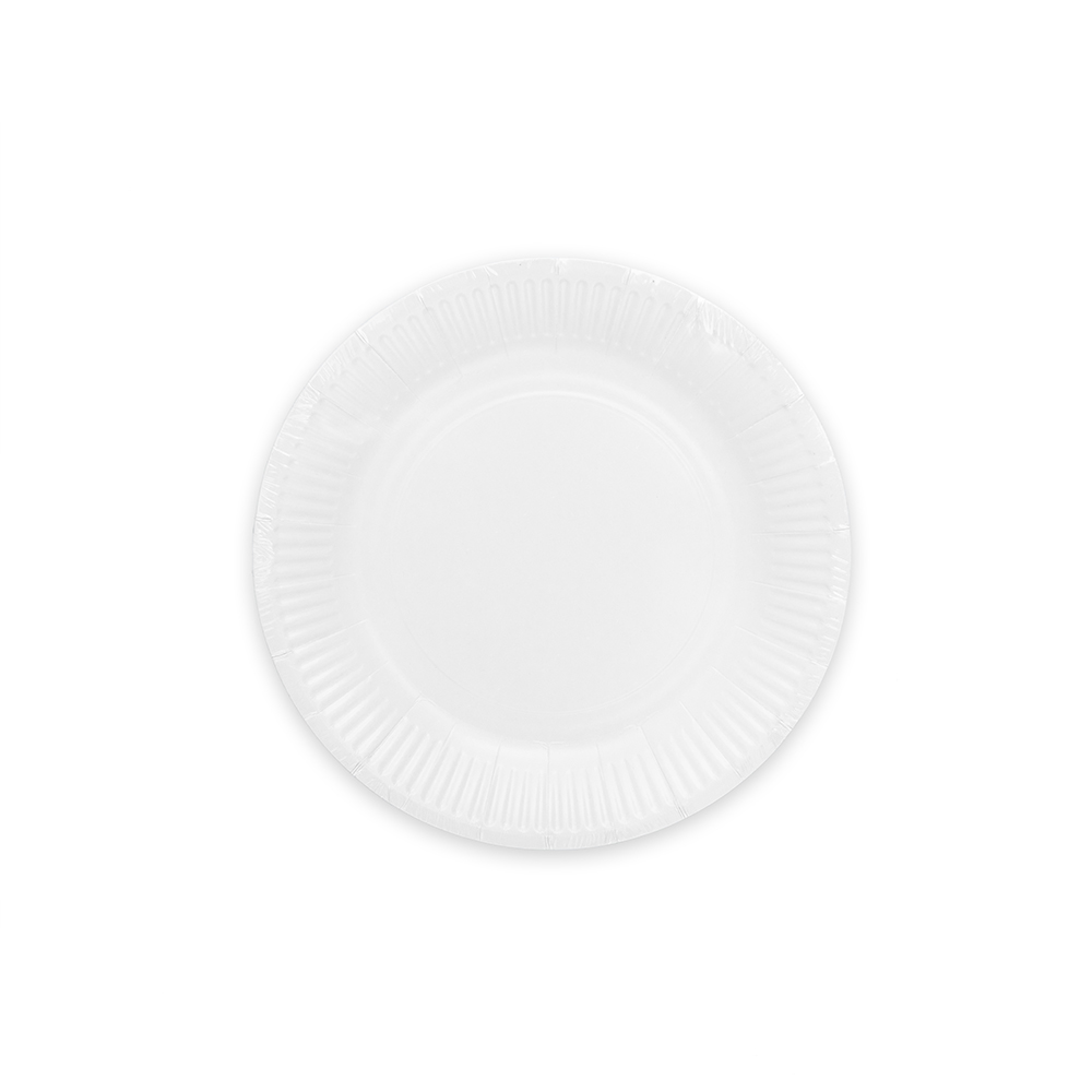 20 Paper plates 18cm FSC - White - Globos Europe