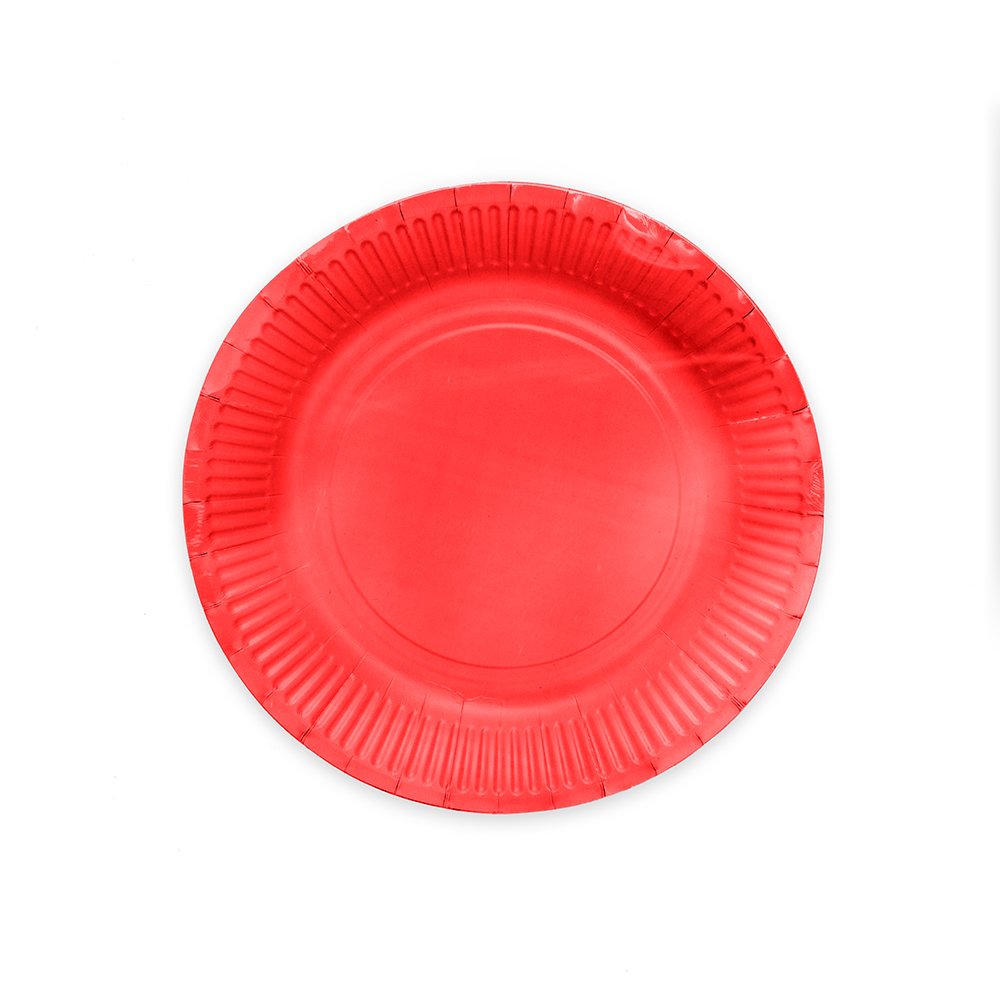 16 Paper plates 23cm FSC - Red - Globos Europe