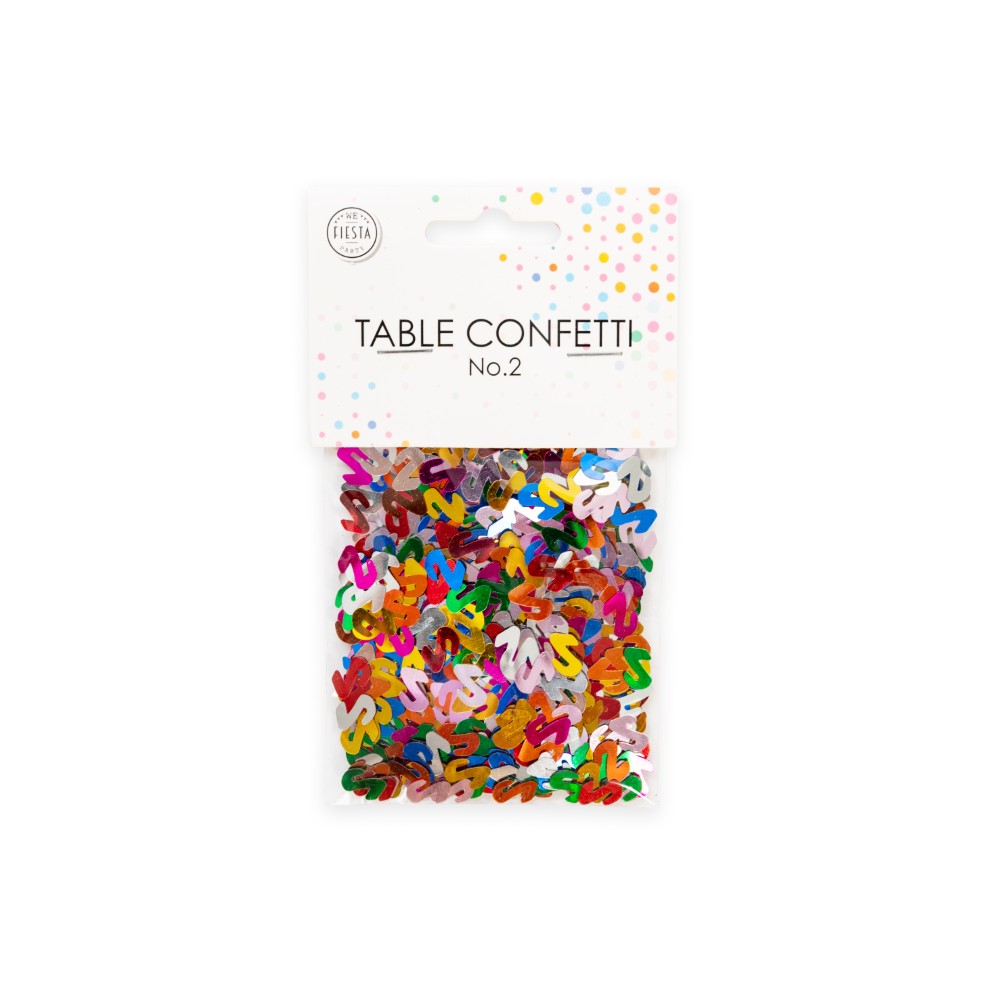 Table confetti Multicolour number 2 - 14 grams - Globos Europe