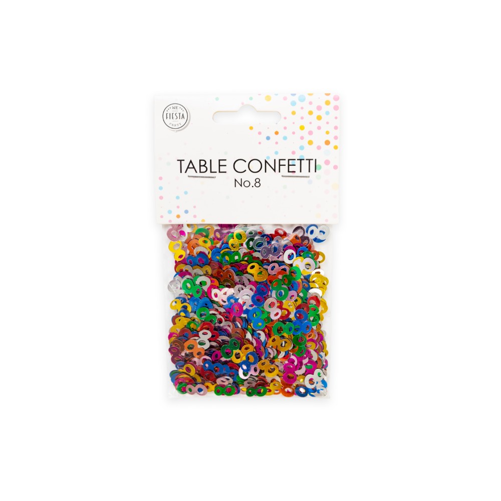 Table confetti Multicolour number 8 - 14 grams - Globos Europe