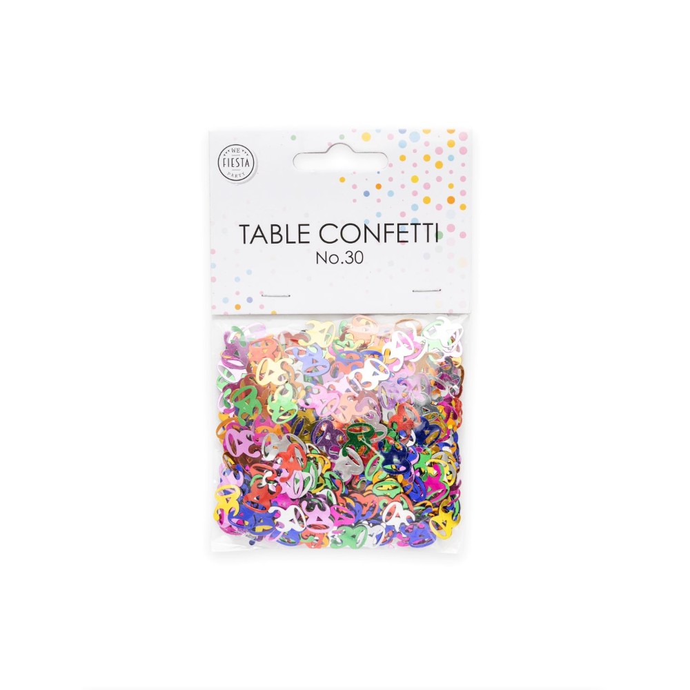 Table confetti Multicolour number 30 - 14 grams - Globos Europe