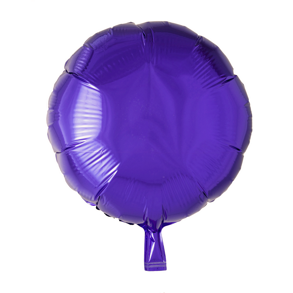 Ballon de baudruche rond 18'' violet en emballage individuel - Globos ...