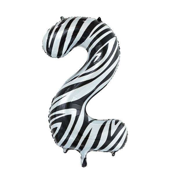 Ballon d'aluminium 34" no. 2 zebra - Globos Europe