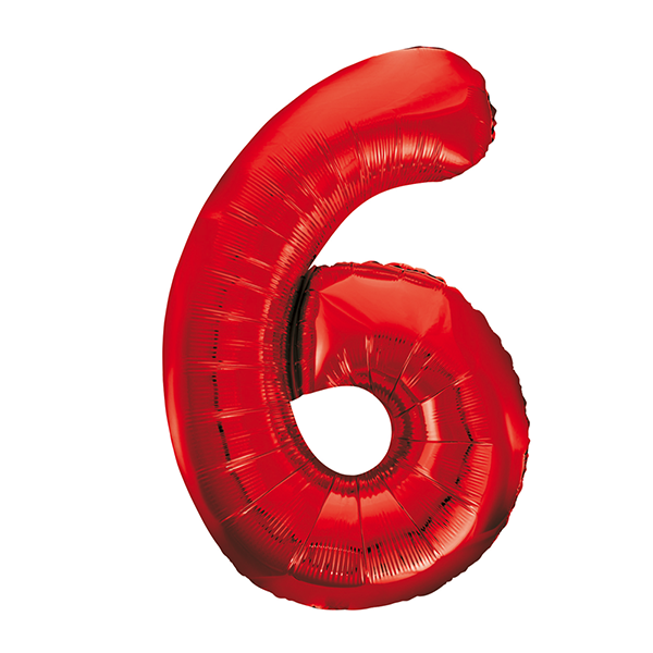 Ballon 34" n° 6 rouge - Globos Europe