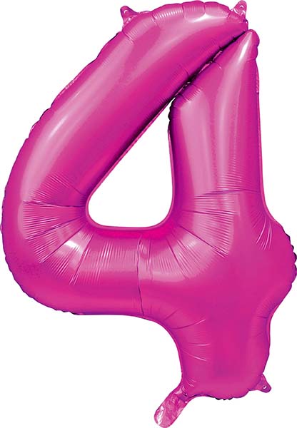 Foilballoon 34" no. 4 satin hotpink - Globos Europe