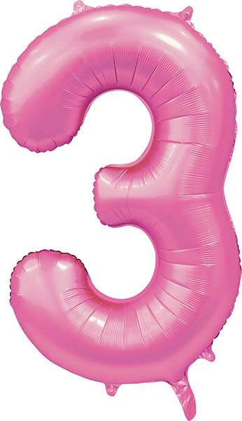 Foilballoon 34" no. 3 satin pink - Globos Europe